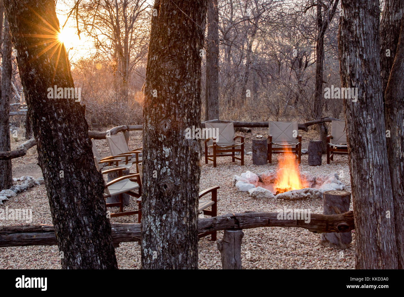 Fire Pit at Etosha Aoba Lodge, Onguma Game Reserve, Namibia, Africa ...