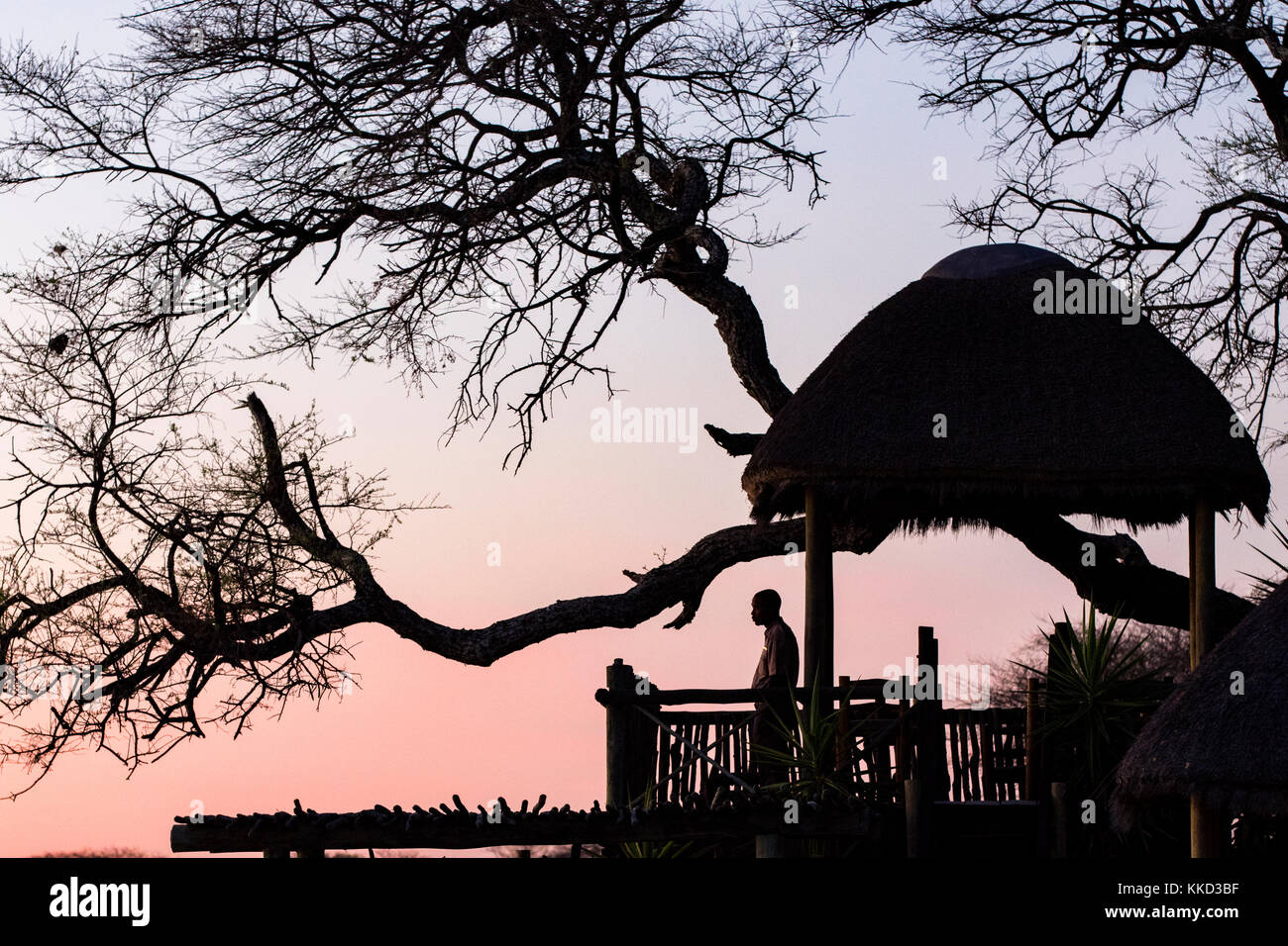 Lookout Tower at Sunset - Onguma Bush Camp, Onguma Game Reserve ...