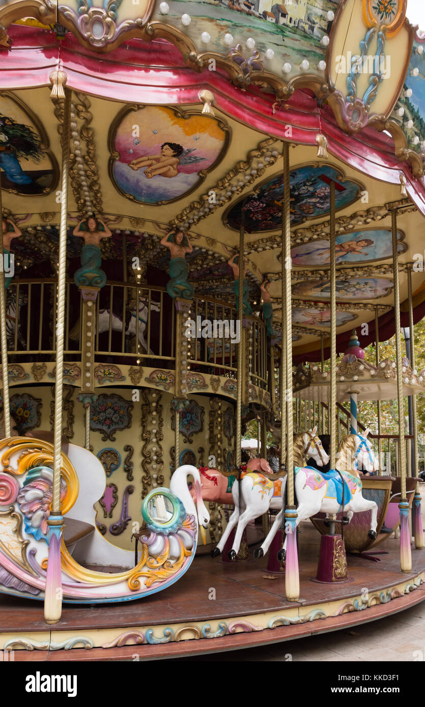 A carousel in Aix en Provence France, Le Carrousel Paul Cezanne, with ...