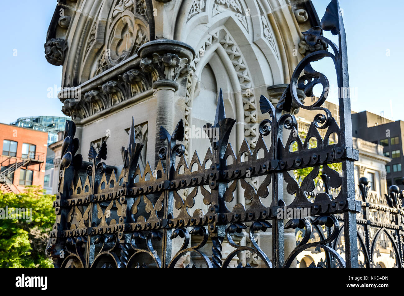 Gothic wrought iron fence gate hi-res stock photography and images - Alamy