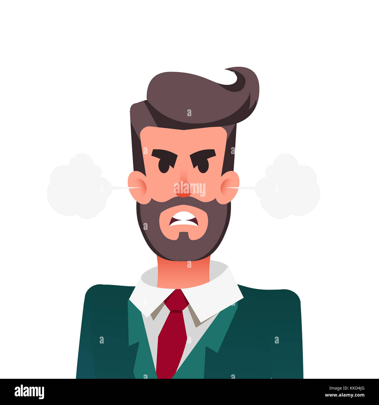 Businessman cartoon boss man furious High Resolution Stock Photography ...