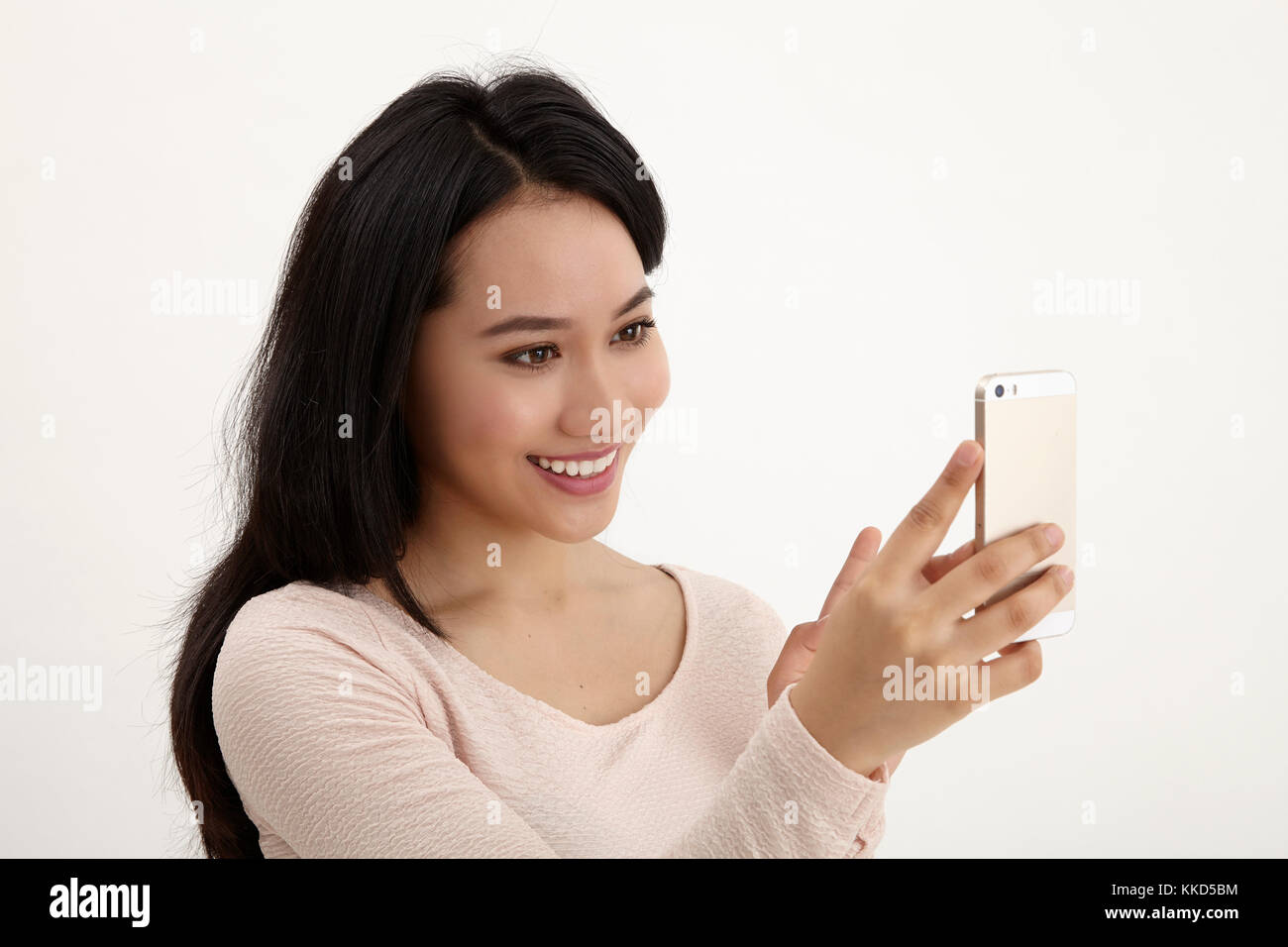 malay woman making a video call Stock Photo - Alamy