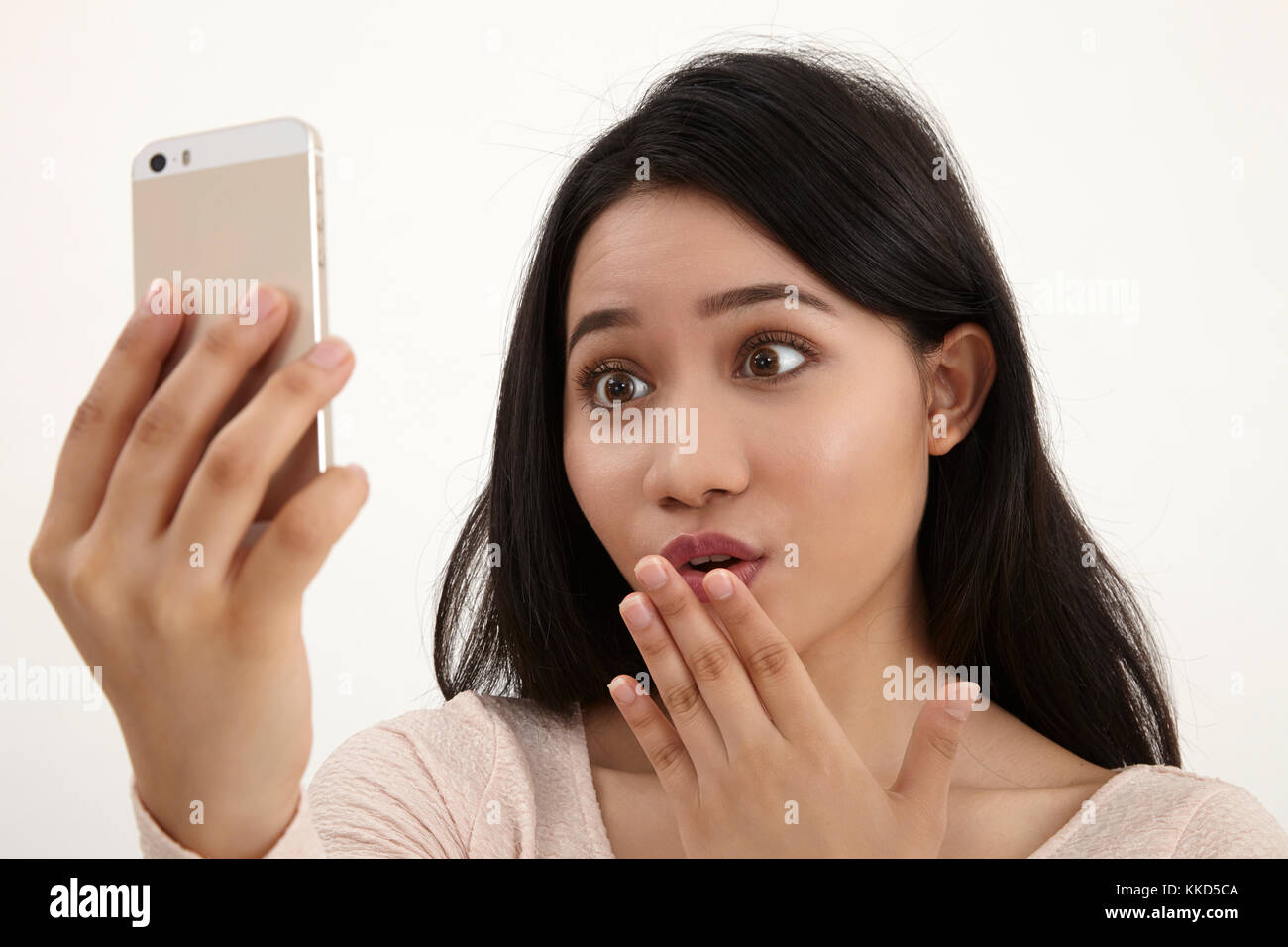 Pretty woman making video call hi-res stock photography and images - Alamy