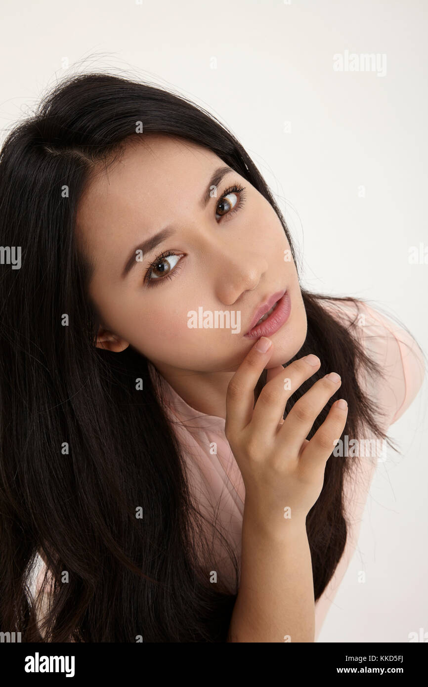 curious woman with a wide open eyes Stock Photo - Alamy