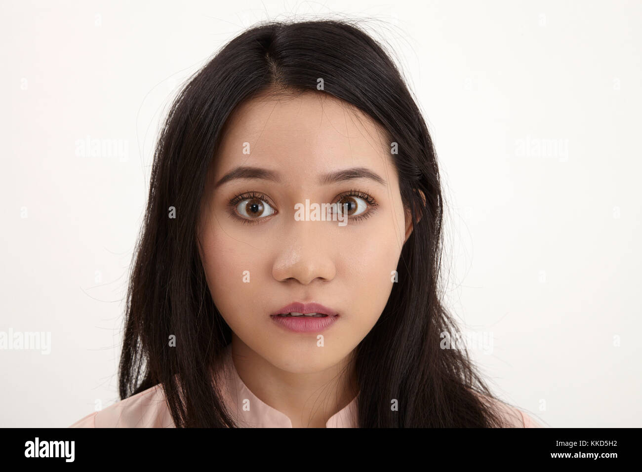 curious woman with a wide open eyes Stock Photo - Alamy