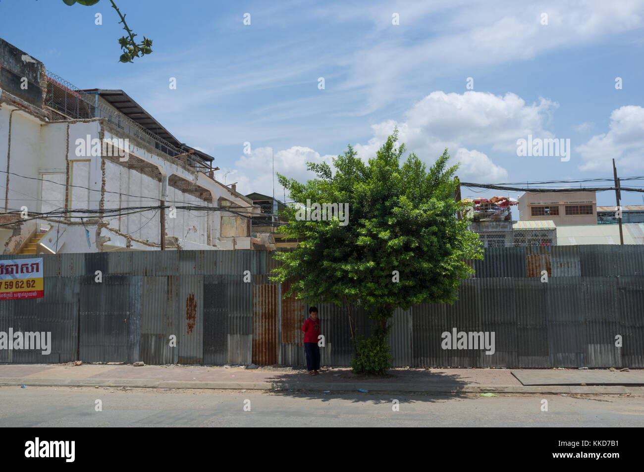 French colonial buildings and Chinese shophouses along street 1 of ...