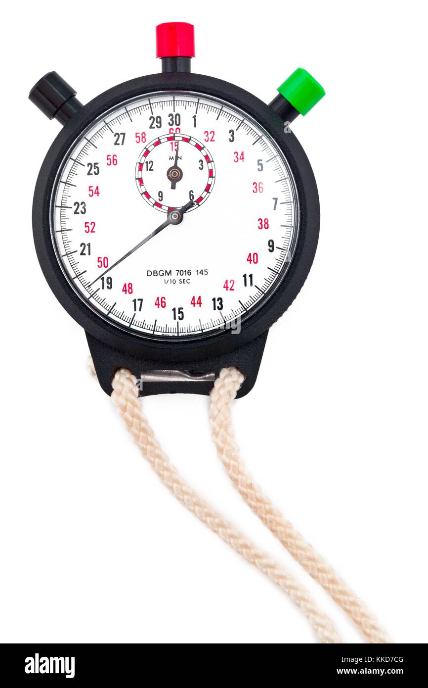 close up of stopwatch on white Stock Photo - Alamy