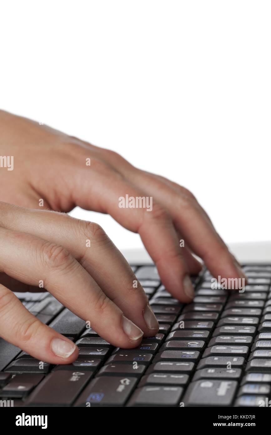 Human hand typing hi-res stock photography and images - Alamy