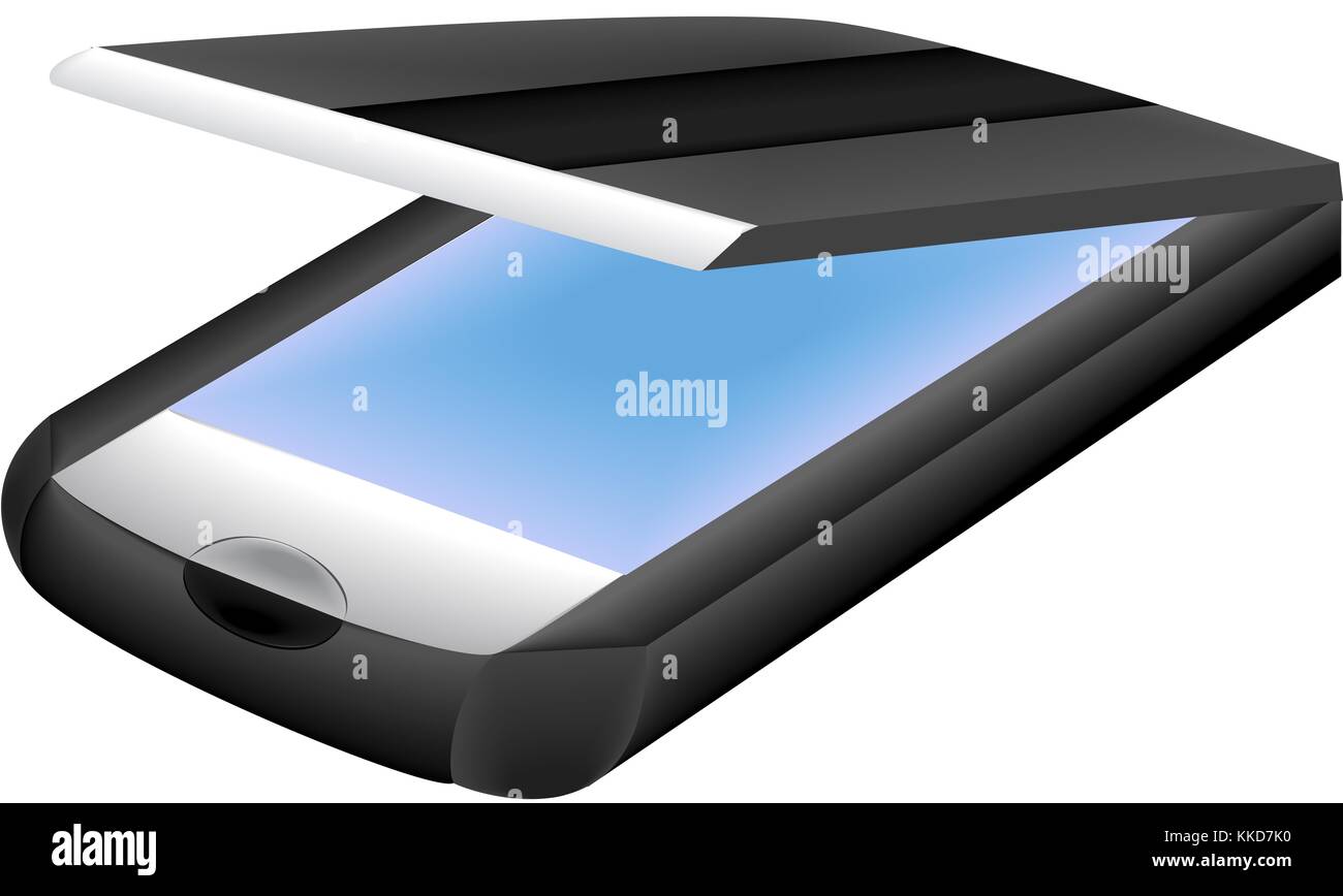 illustration of a scanner Stock Photo - Alamy