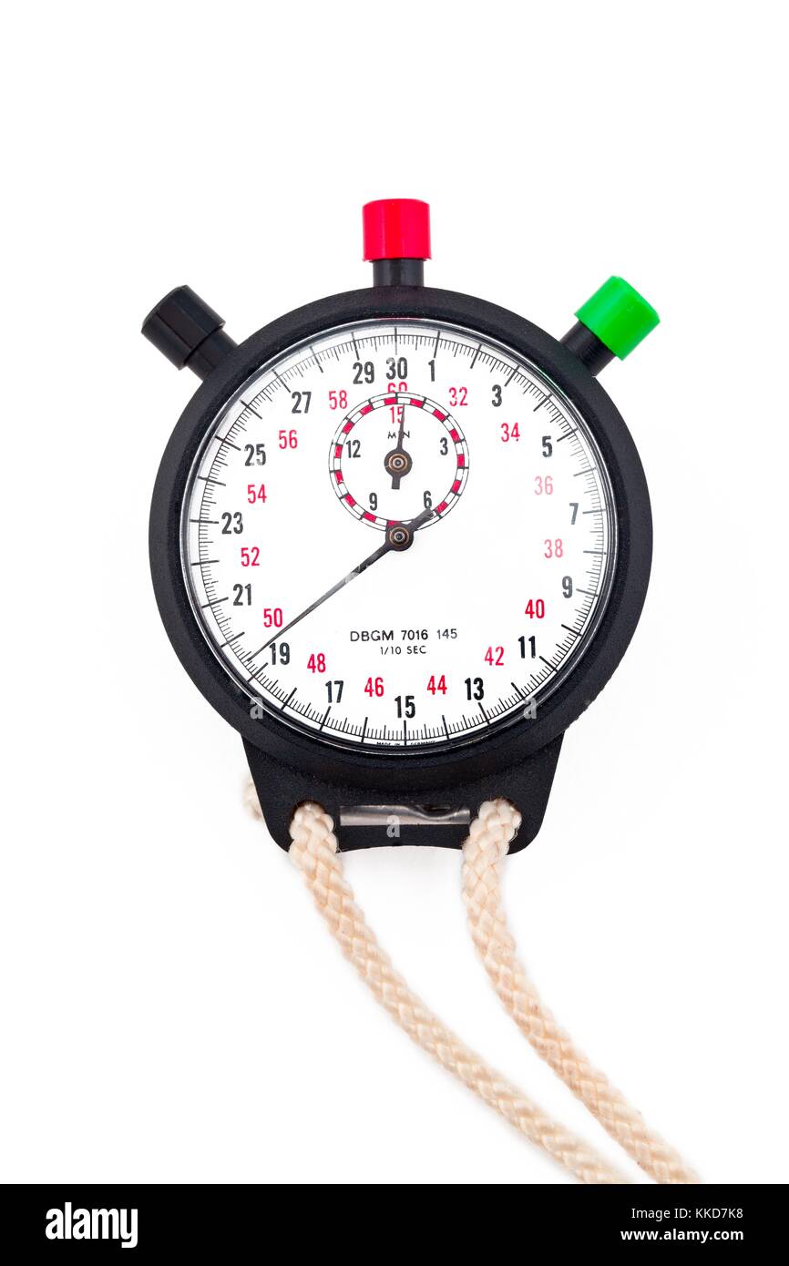 image of a stopwatch on white background Stock Photo - Alamy