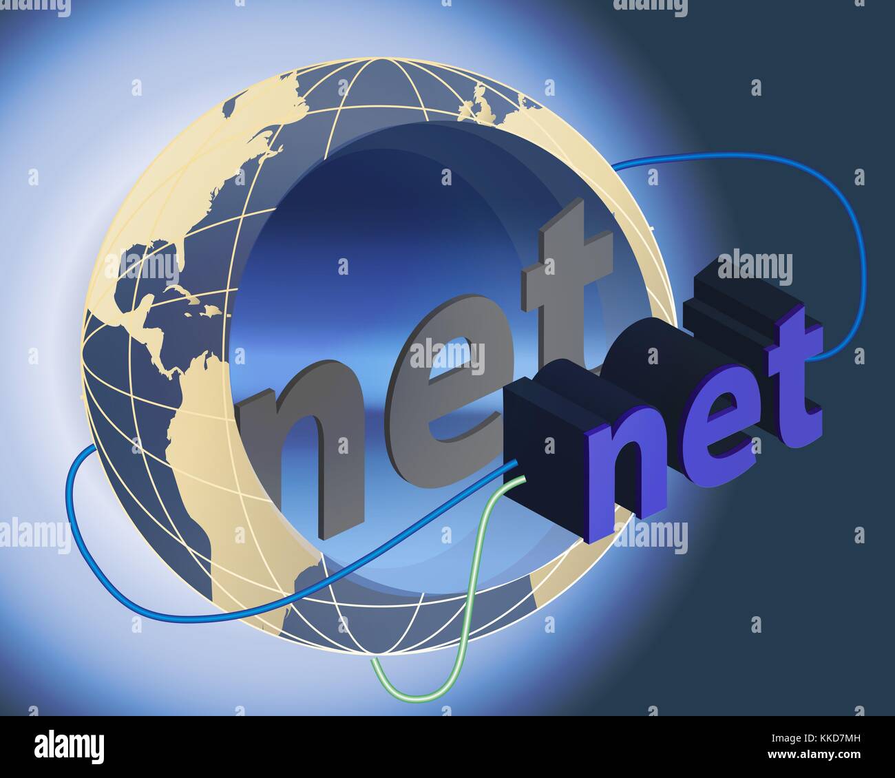 net word on globe Stock Photo - Alamy