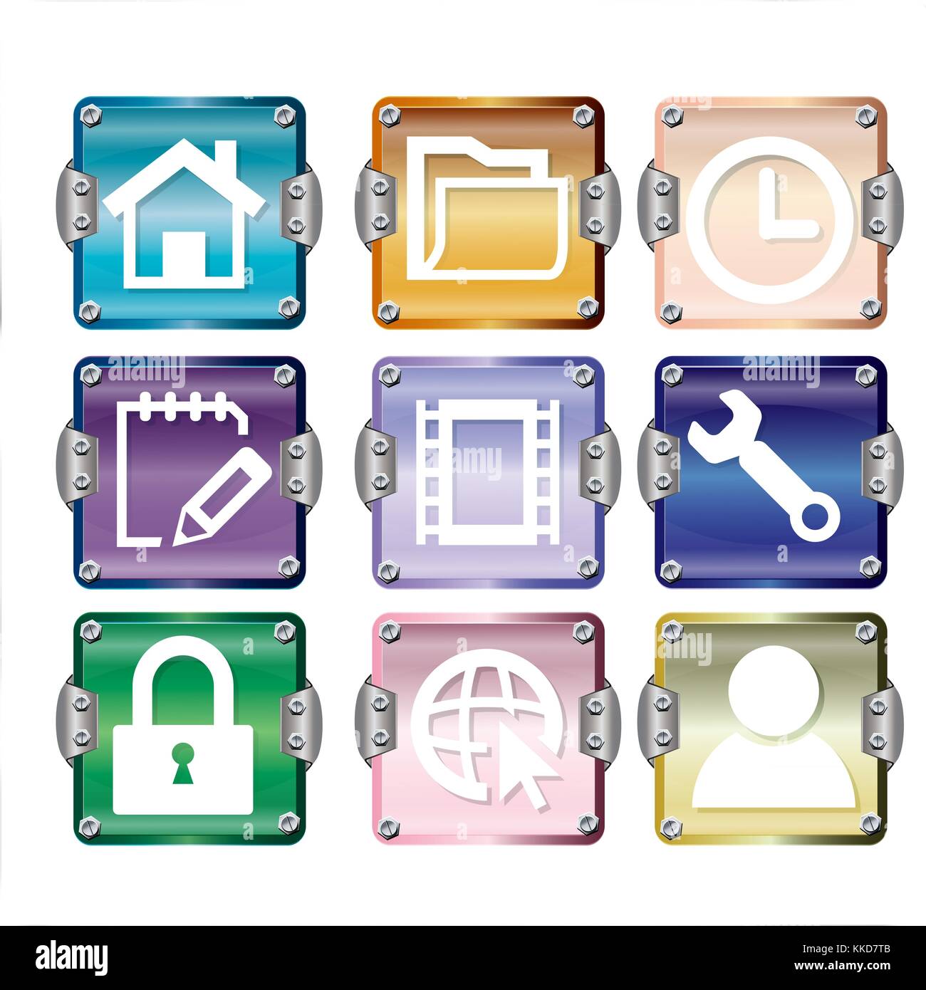 Vector web menu buttons hi-res stock photography and images - Alamy