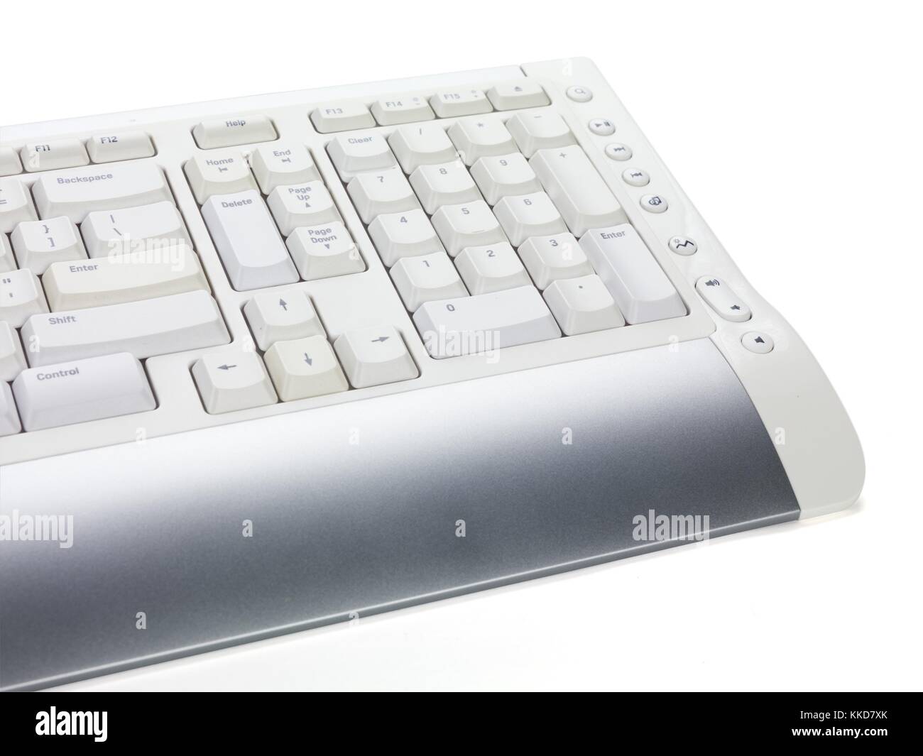 White Computer Keyboard Stock Photo - Alamy