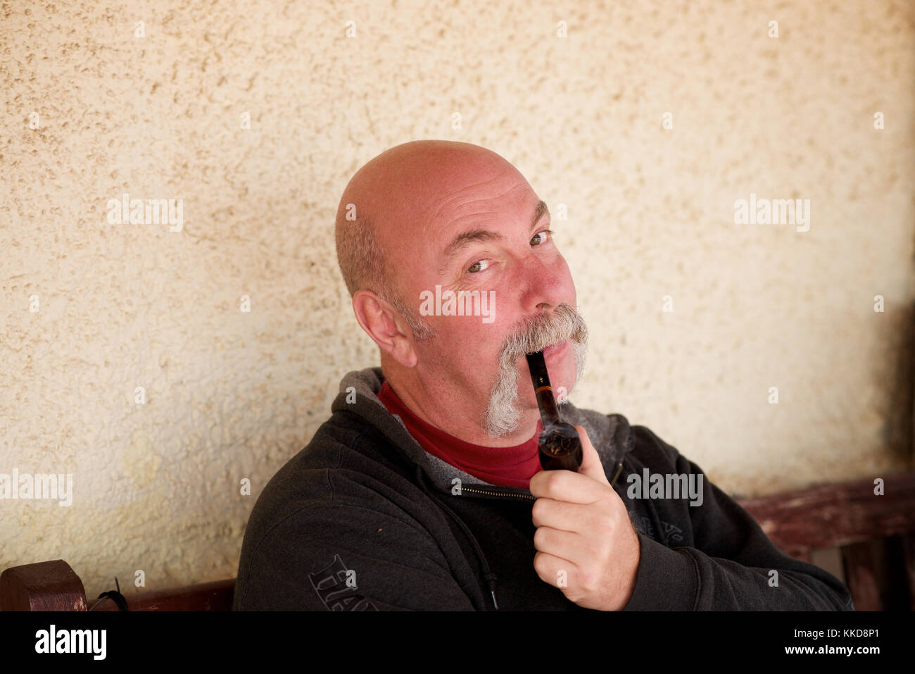 Moustache man smoking hi-res stock photography and images - Alamy