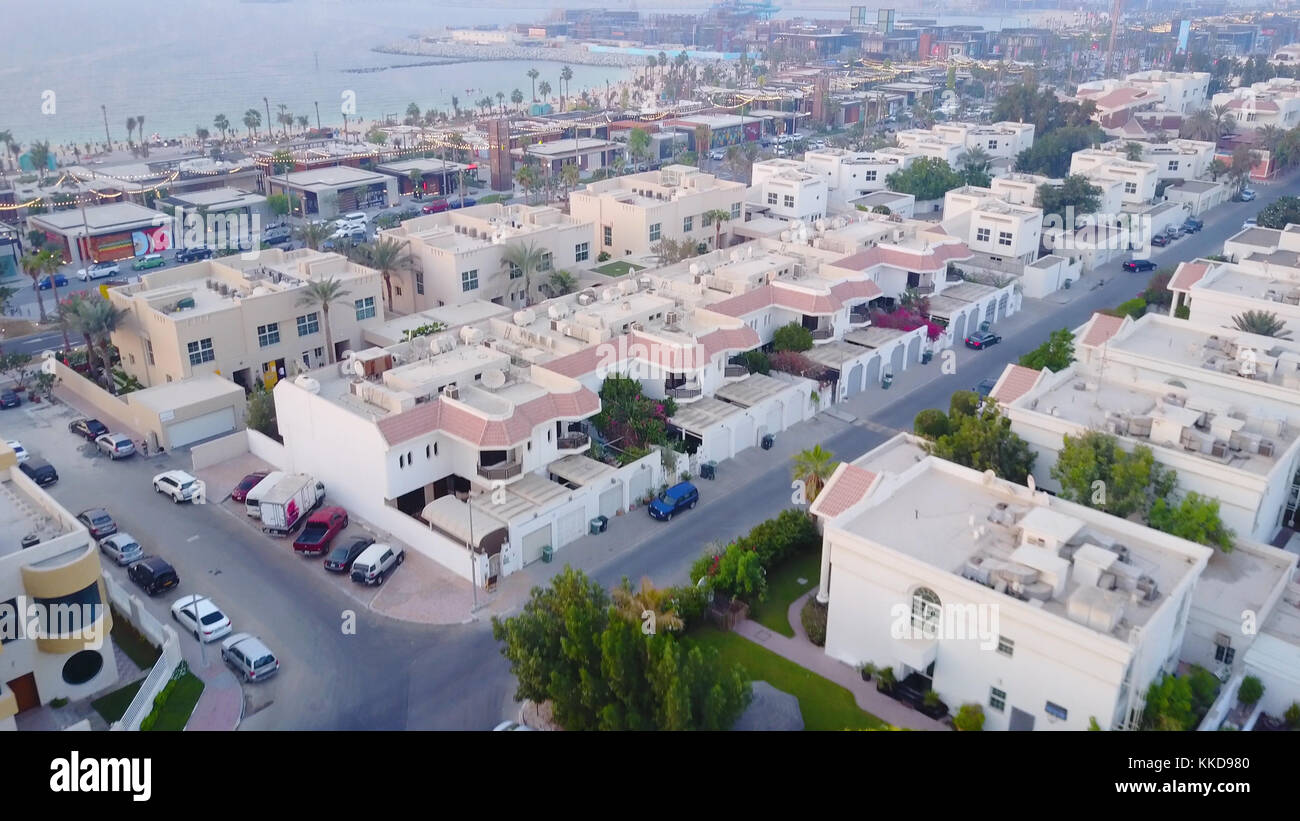 The green oasis. The view from the top of the beach and Arabian Gulf ...