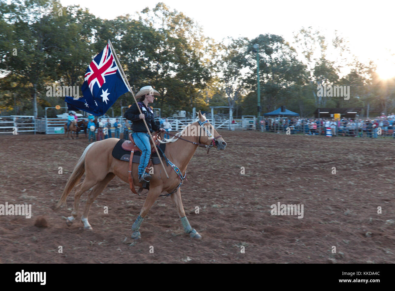 Small country village Rodeo Apple Tree Creek Qld Australia Stock Photo ...