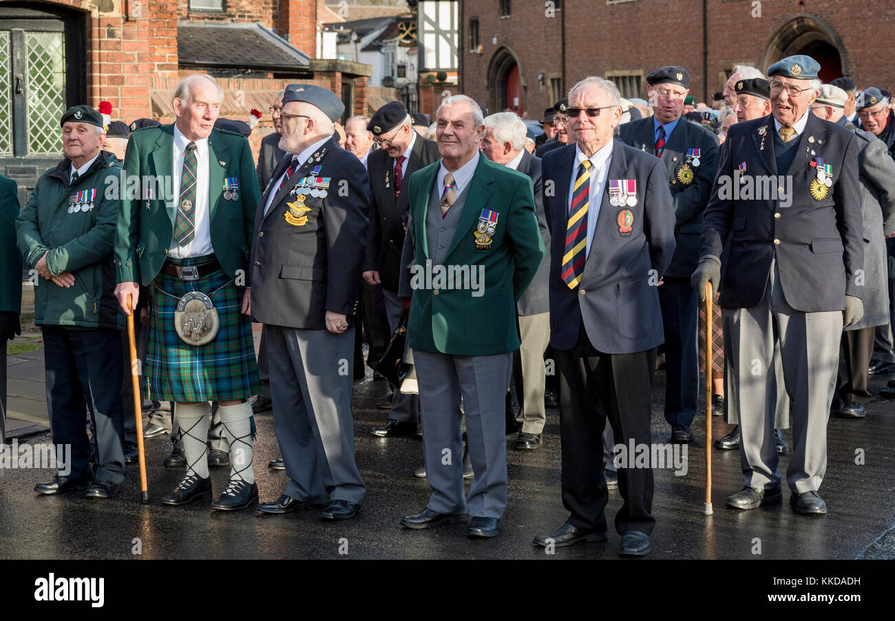 British veterans stand before parade commemorating 50th anniversary of ...