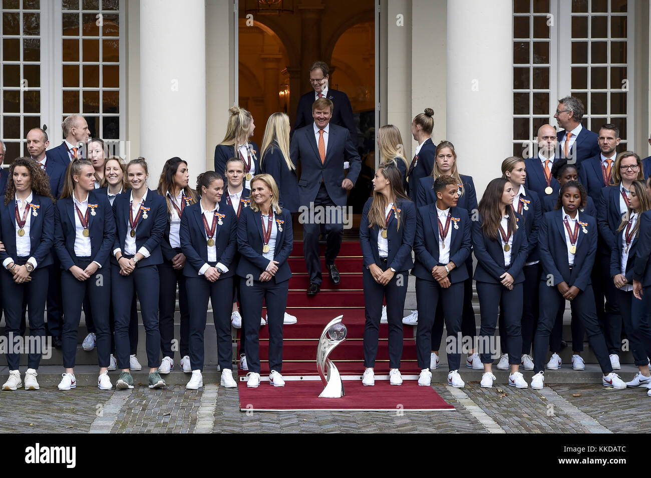 Willem-Alexander of the Netherlands greeting the ladies of the Dutch ...