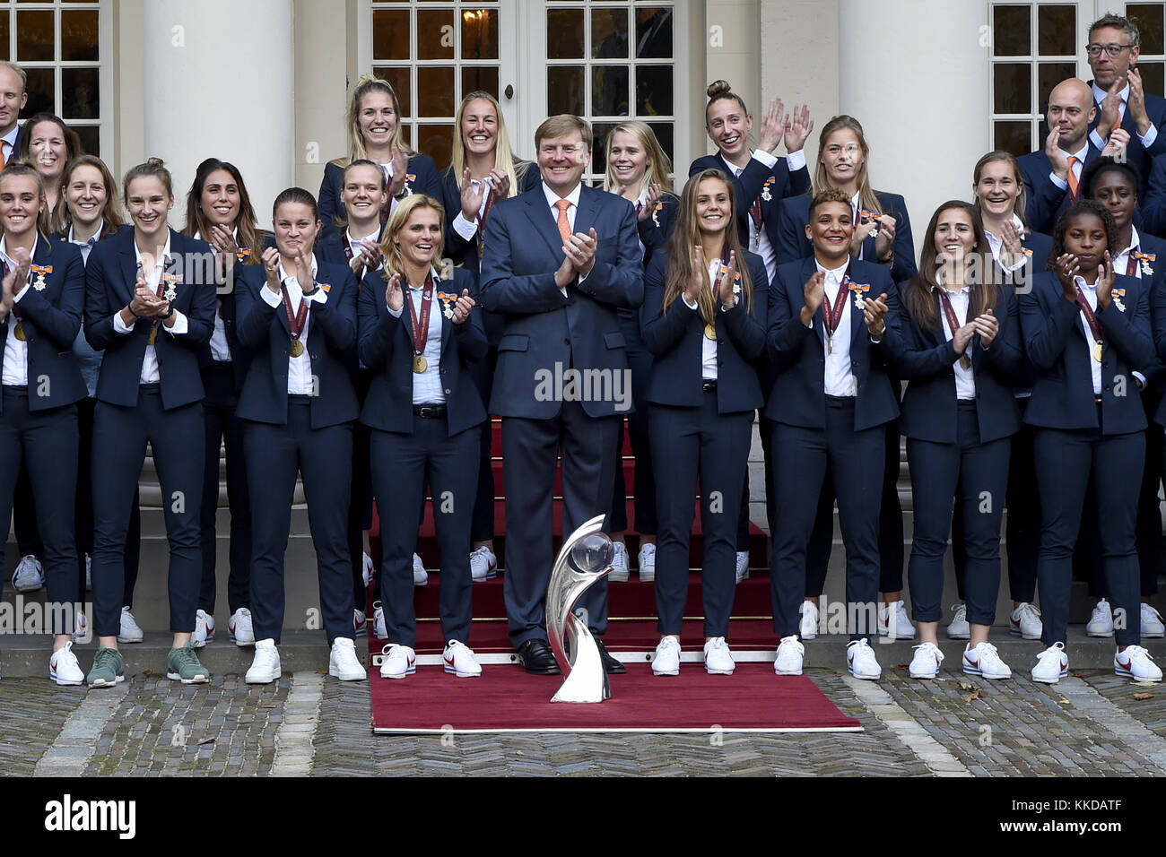 Willem-Alexander of the Netherlands greeting the ladies of the Dutch ...