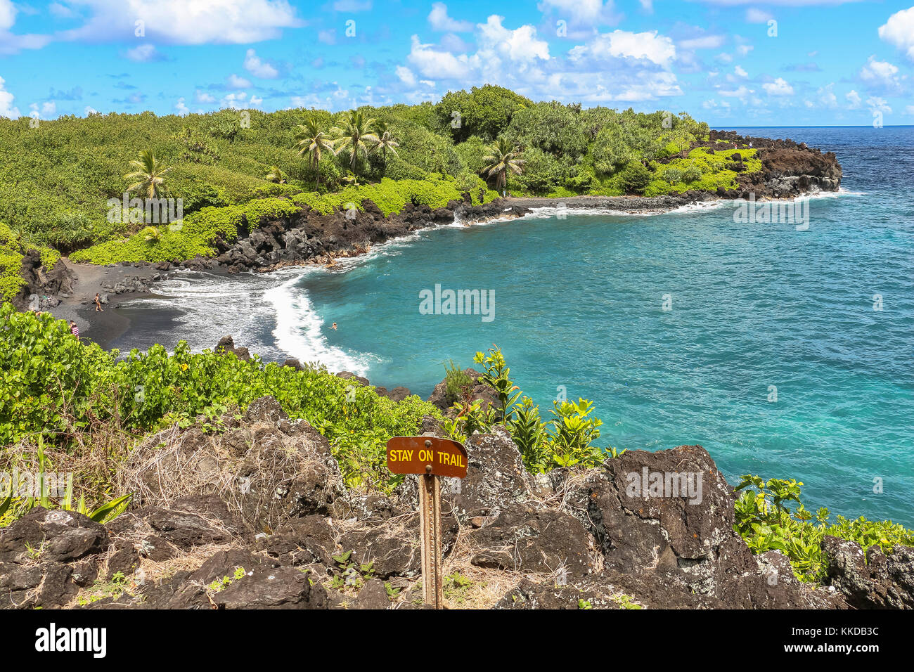 Lava rock beach and coast on Maui on Hawaii Stock Photo - Alamy