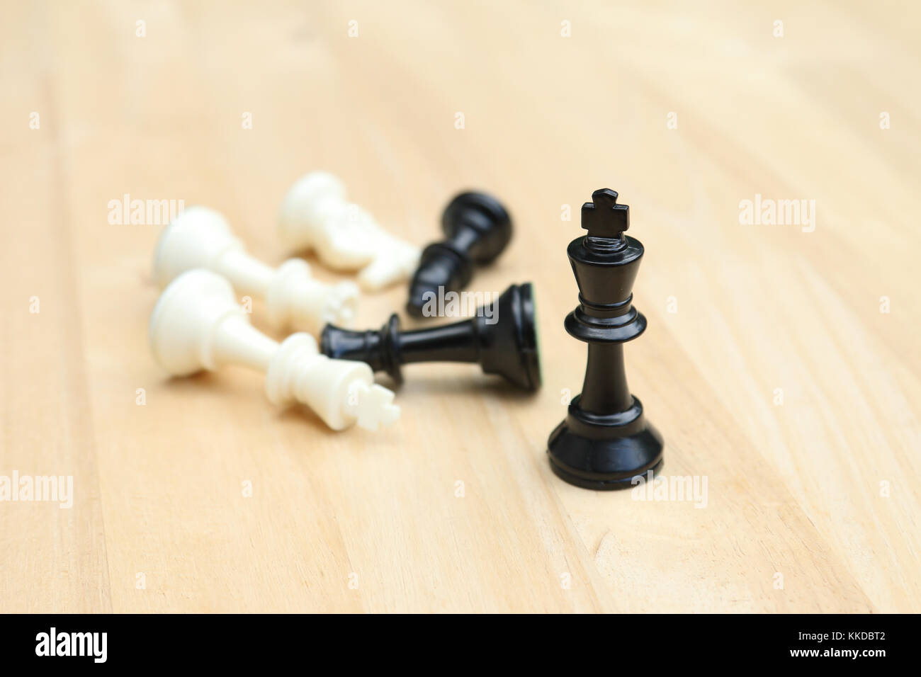 Black chess king win. Business concept Stock Photo - Alamy