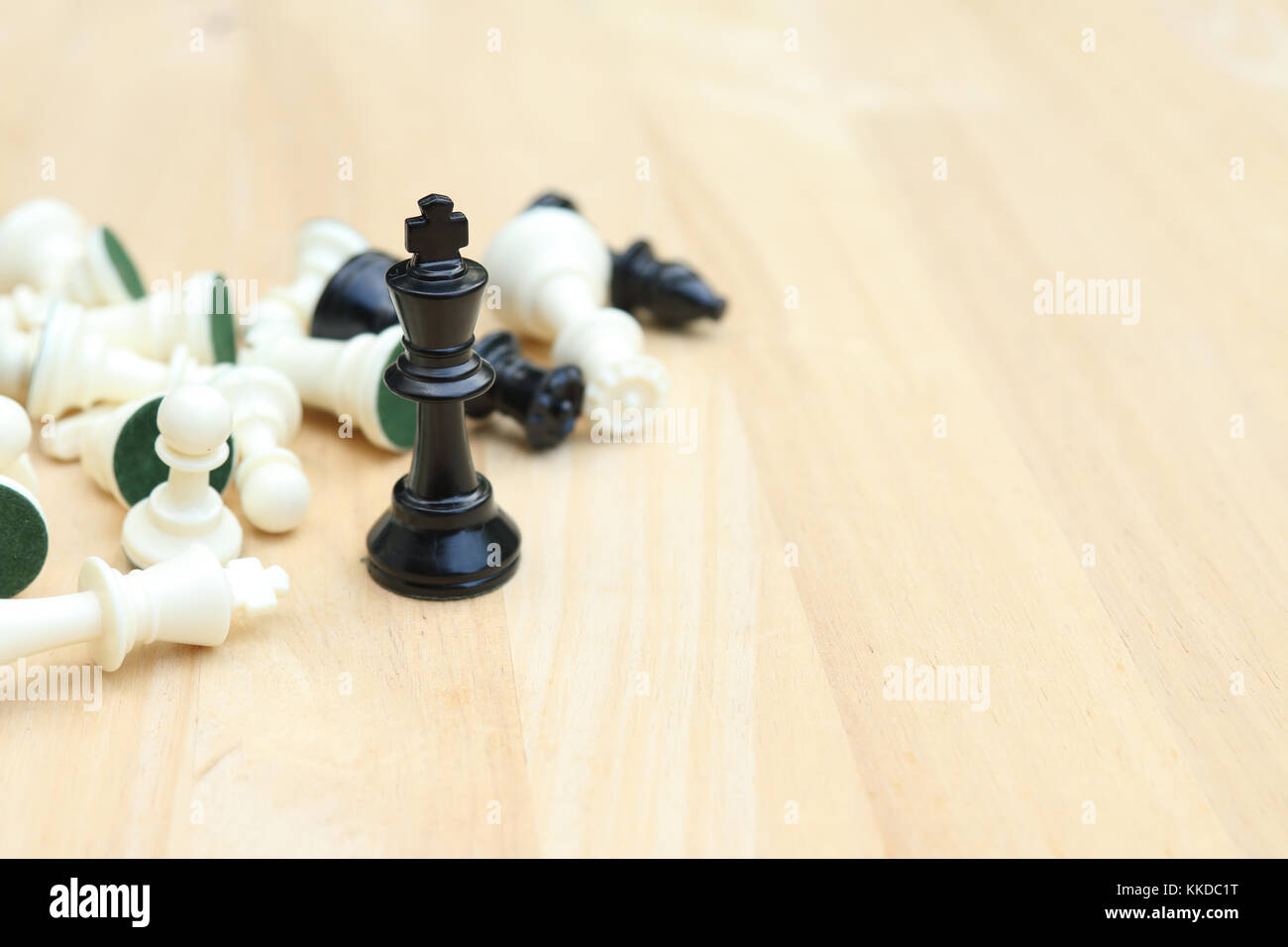 Black chess king win. Business concept Stock Photo - Alamy