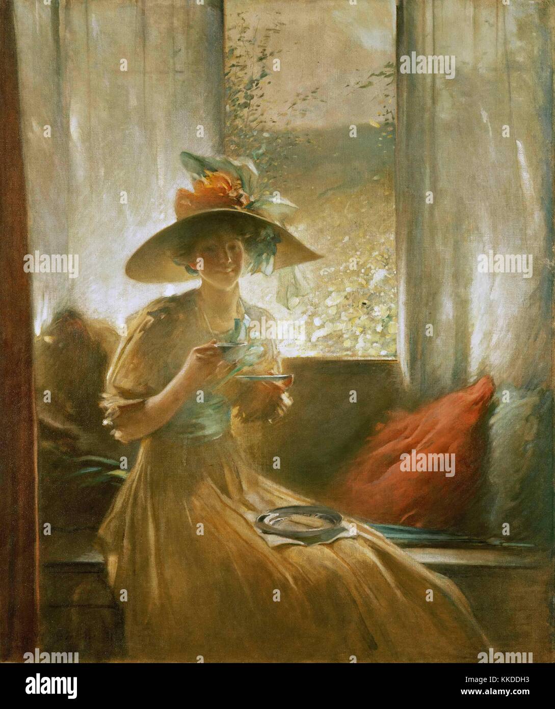 An old vintage portrait painting Stock Photo - Alamy