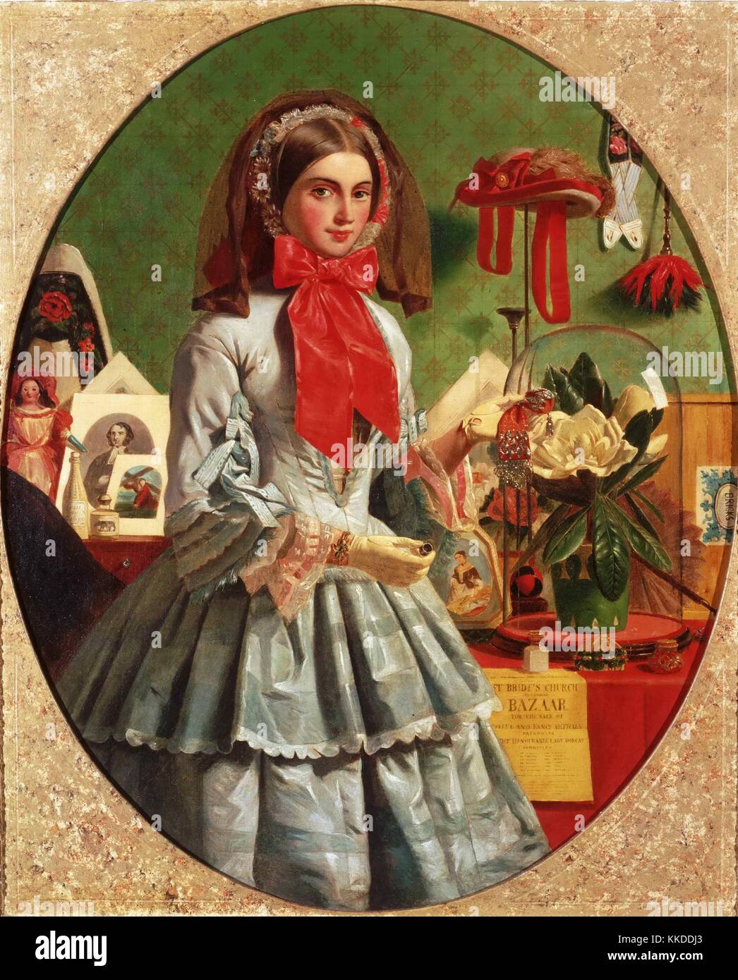 An old vintage portrait painting Stock Photo - Alamy