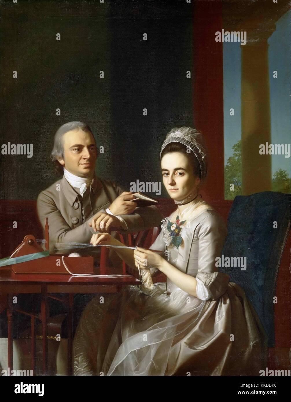 An old vintage portrait painting Stock Photo - Alamy