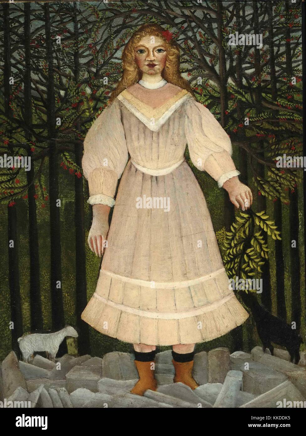 An old vintage portrait painting Stock Photo - Alamy