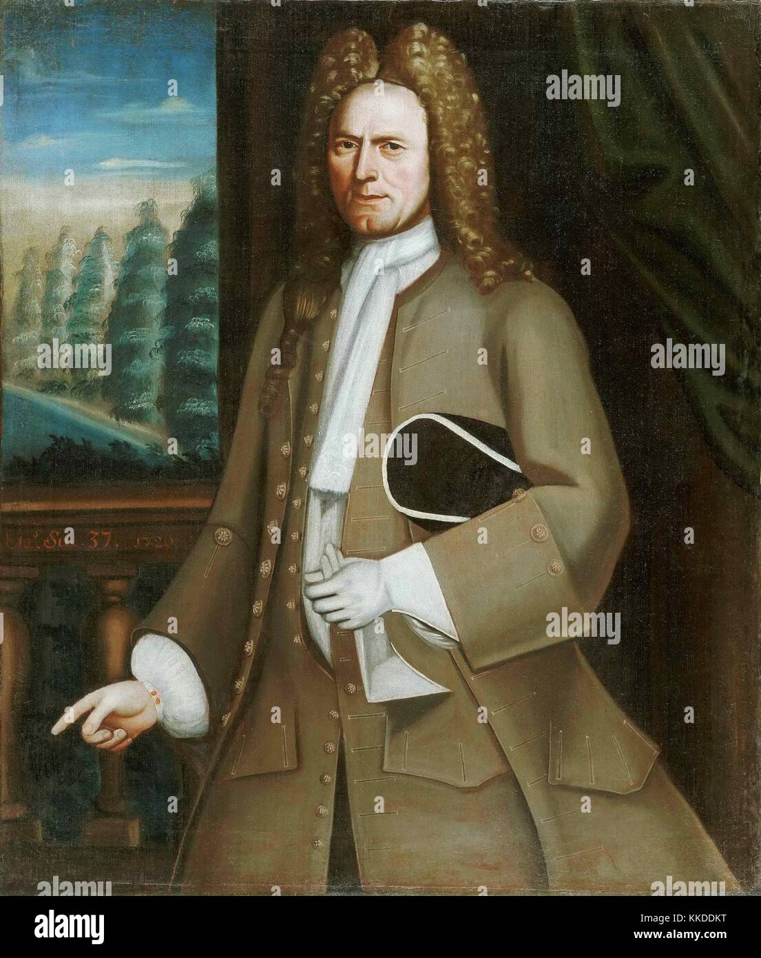 An old vintage portrait painting Stock Photo - Alamy