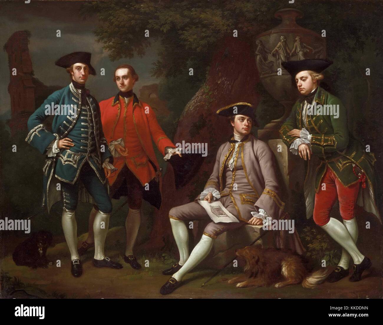 An old vintage portrait painting Stock Photo - Alamy