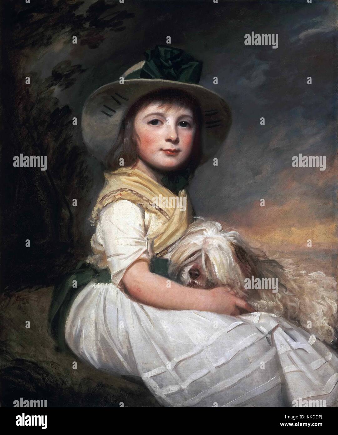 An old vintage portrait painting Stock Photo - Alamy