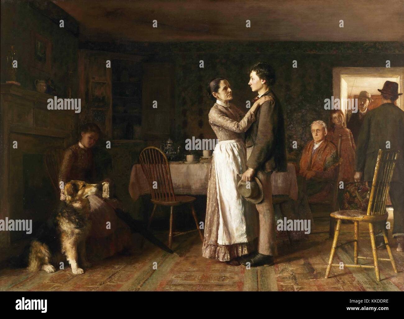 An old vintage portrait painting Stock Photo - Alamy