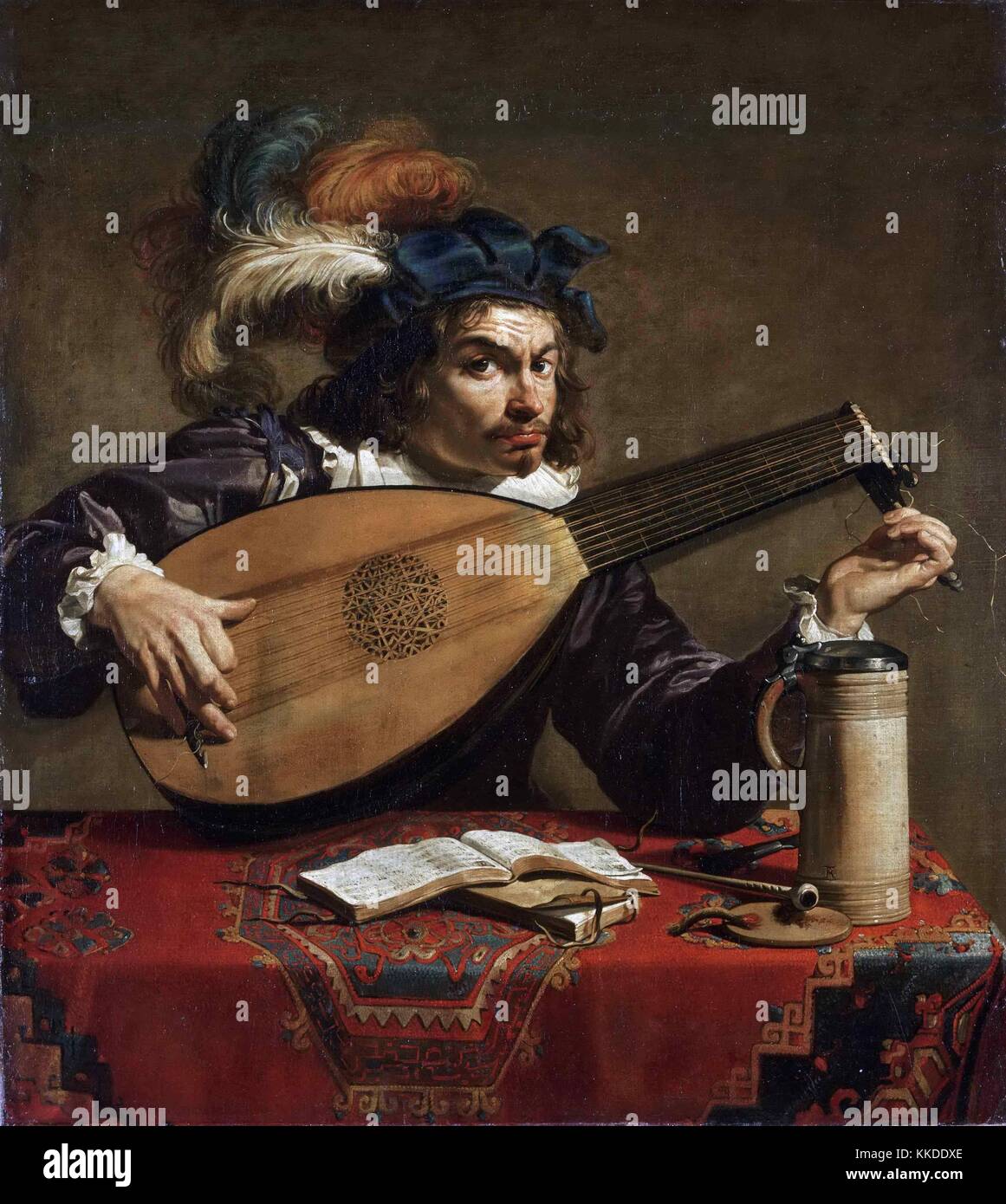 An old vintage portrait painting Stock Photo - Alamy