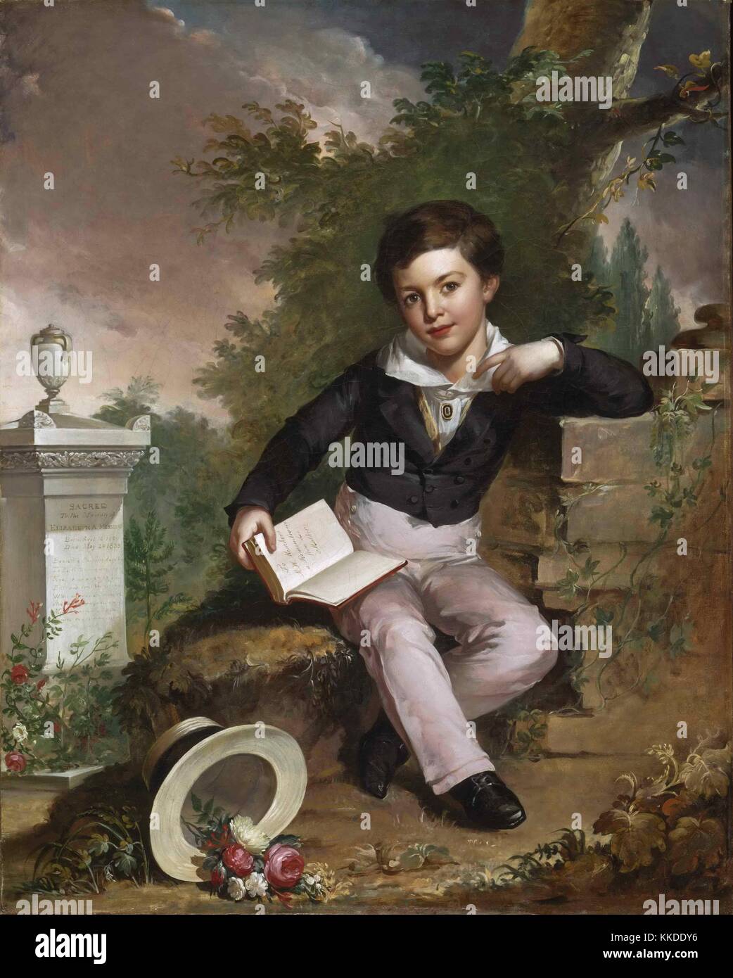 An old vintage portrait painting Stock Photo - Alamy
