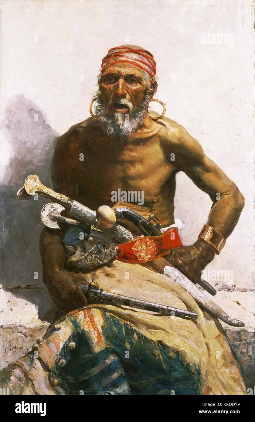 An old vintage portrait painting Stock Photo - Alamy