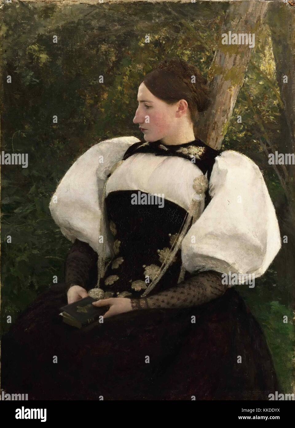 An old vintage portrait painting Stock Photo - Alamy