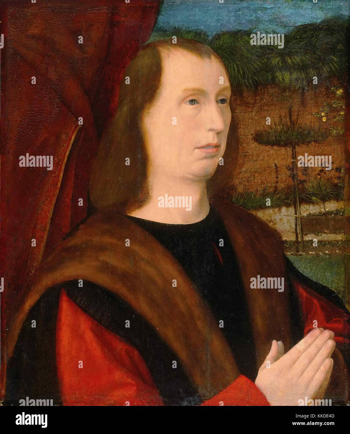 An old vintage portrait painting Stock Photo - Alamy