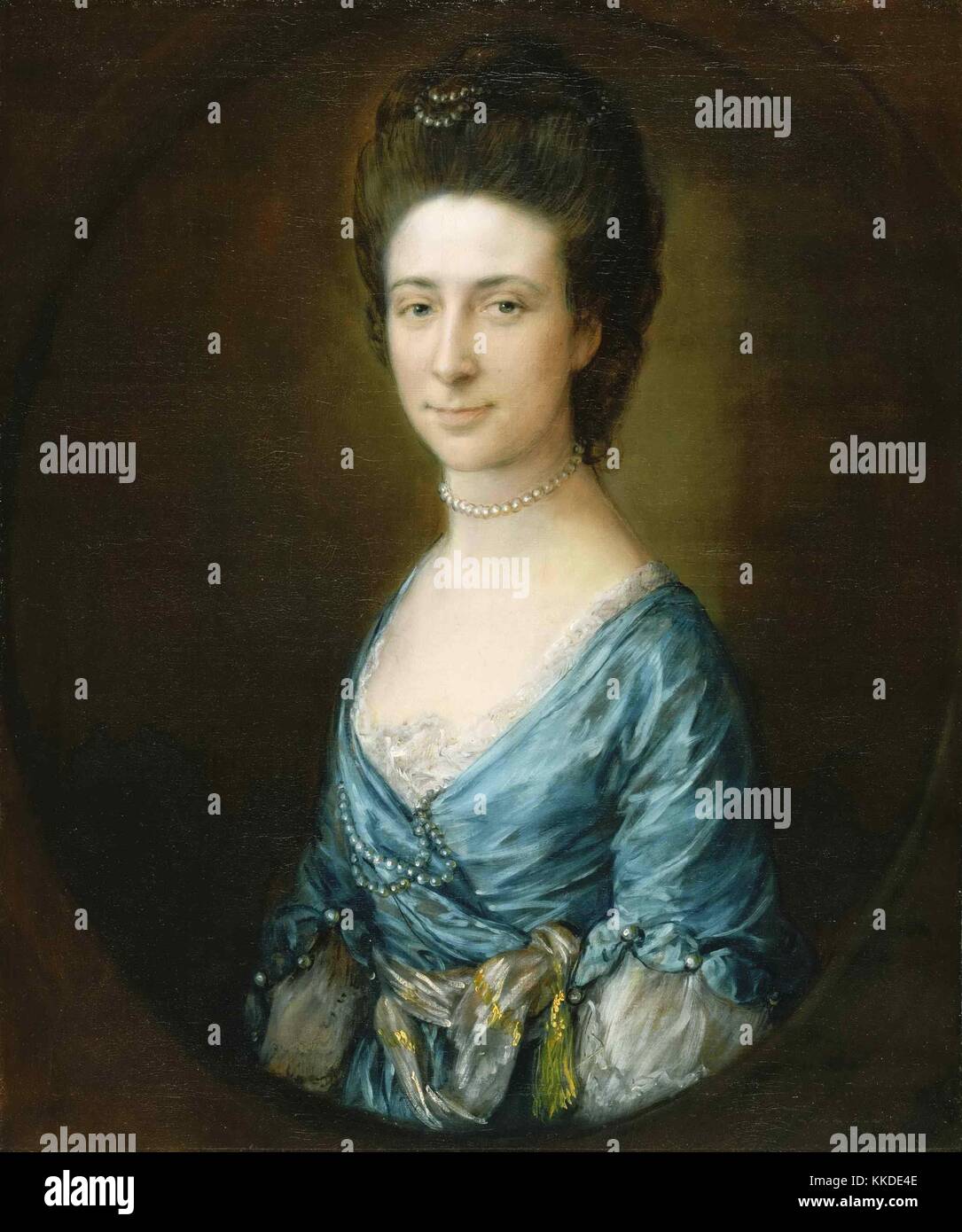 An old vintage portrait painting Stock Photo - Alamy