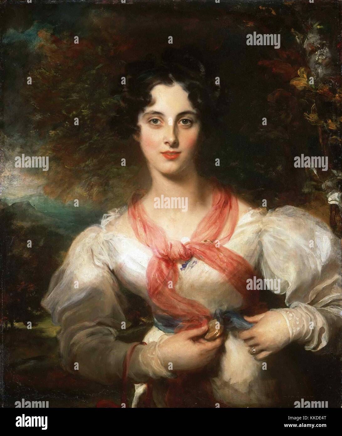 An old vintage portrait painting Stock Photo - Alamy
