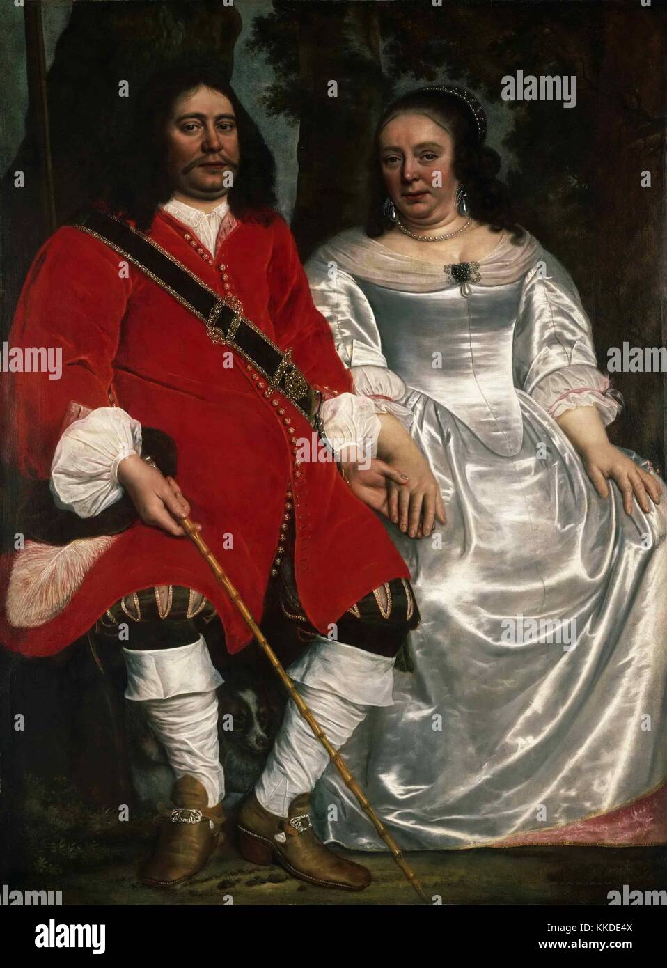 An old vintage portrait painting Stock Photo - Alamy