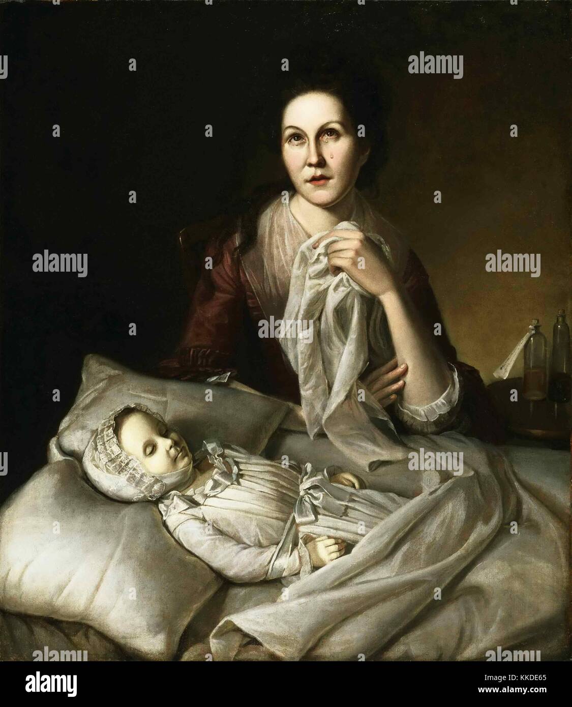 An old vintage portrait painting Stock Photo - Alamy