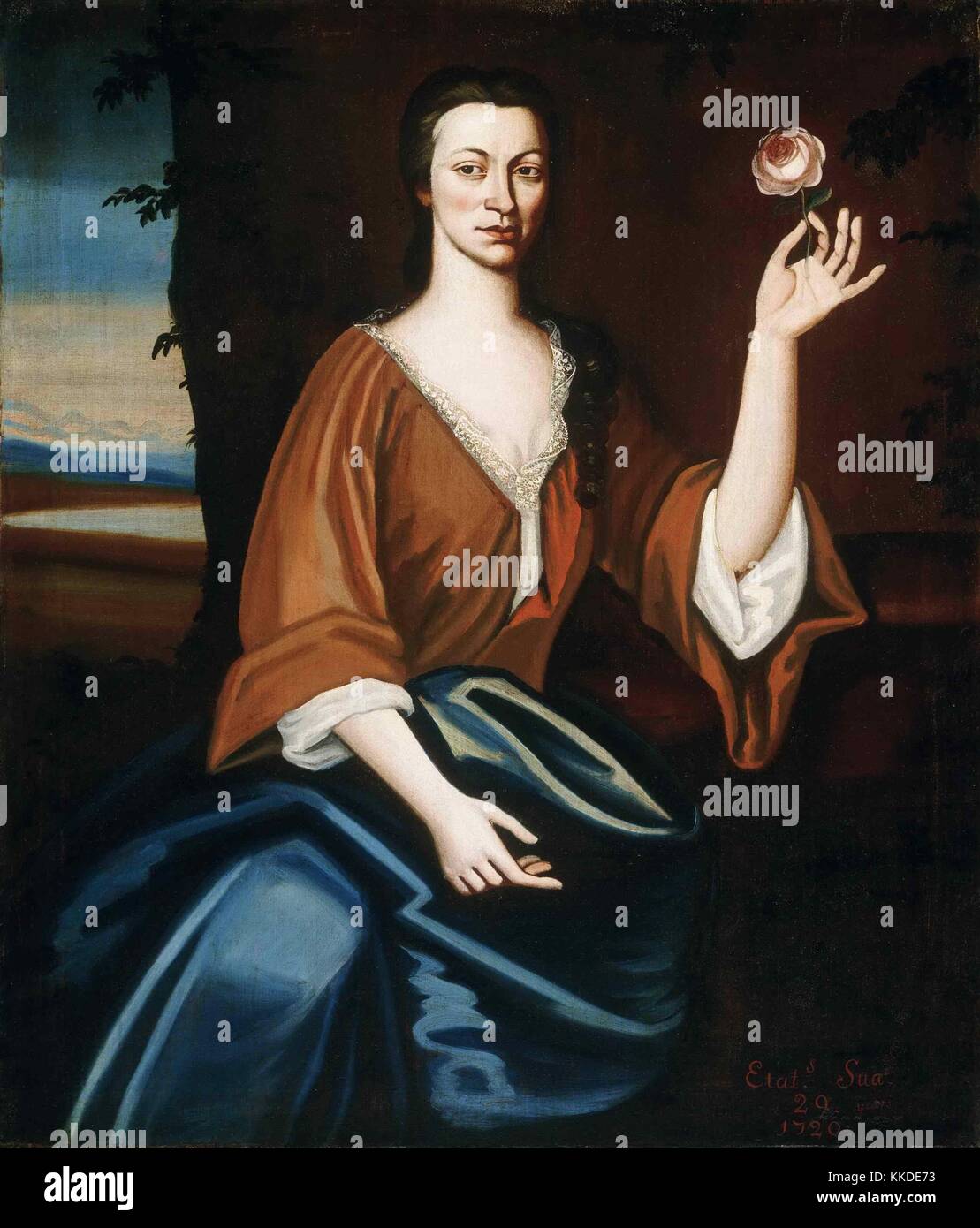 An old vintage portrait painting Stock Photo - Alamy
