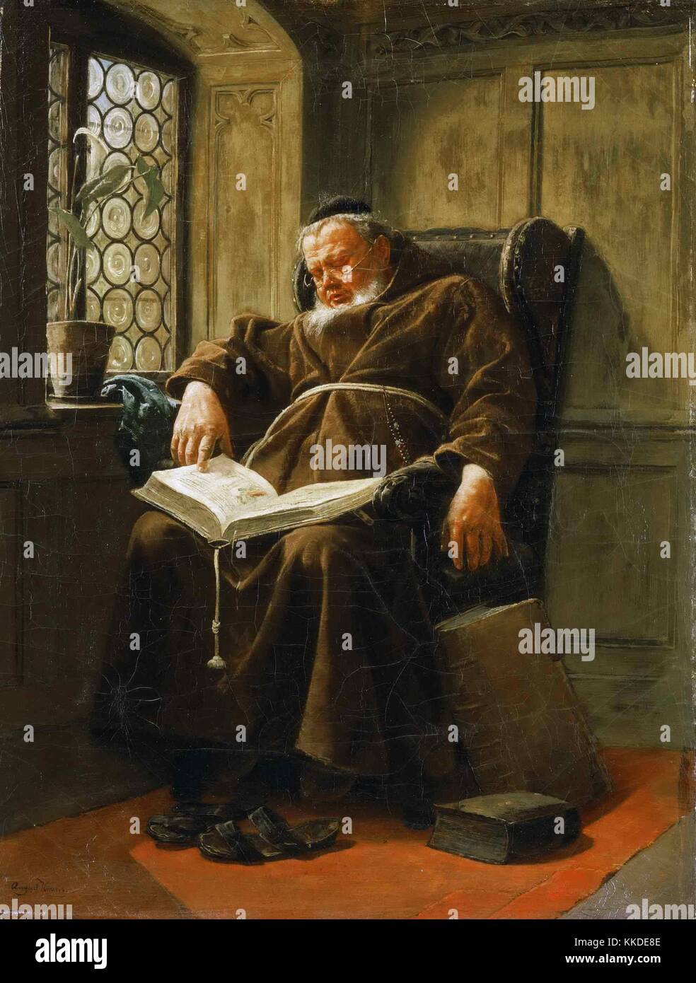 An old vintage portrait painting Stock Photo - Alamy