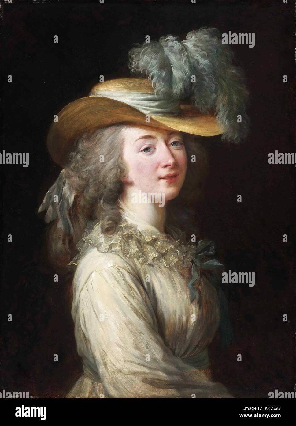 An old vintage portrait painting Stock Photo - Alamy
