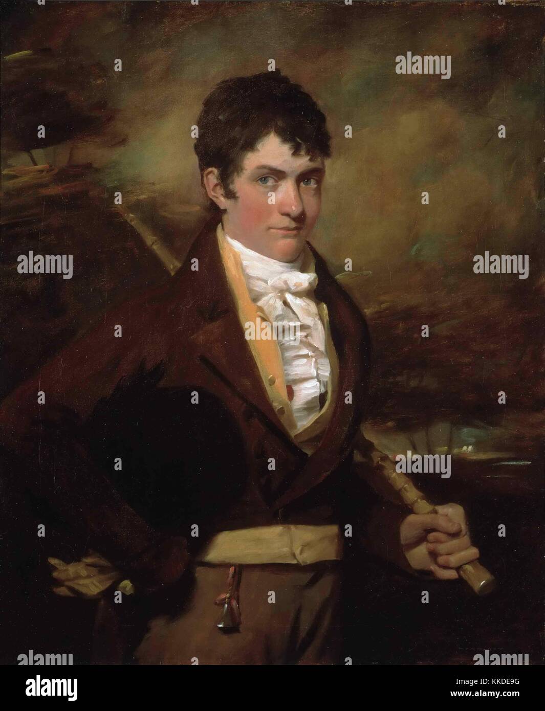 An old vintage portrait painting Stock Photo - Alamy