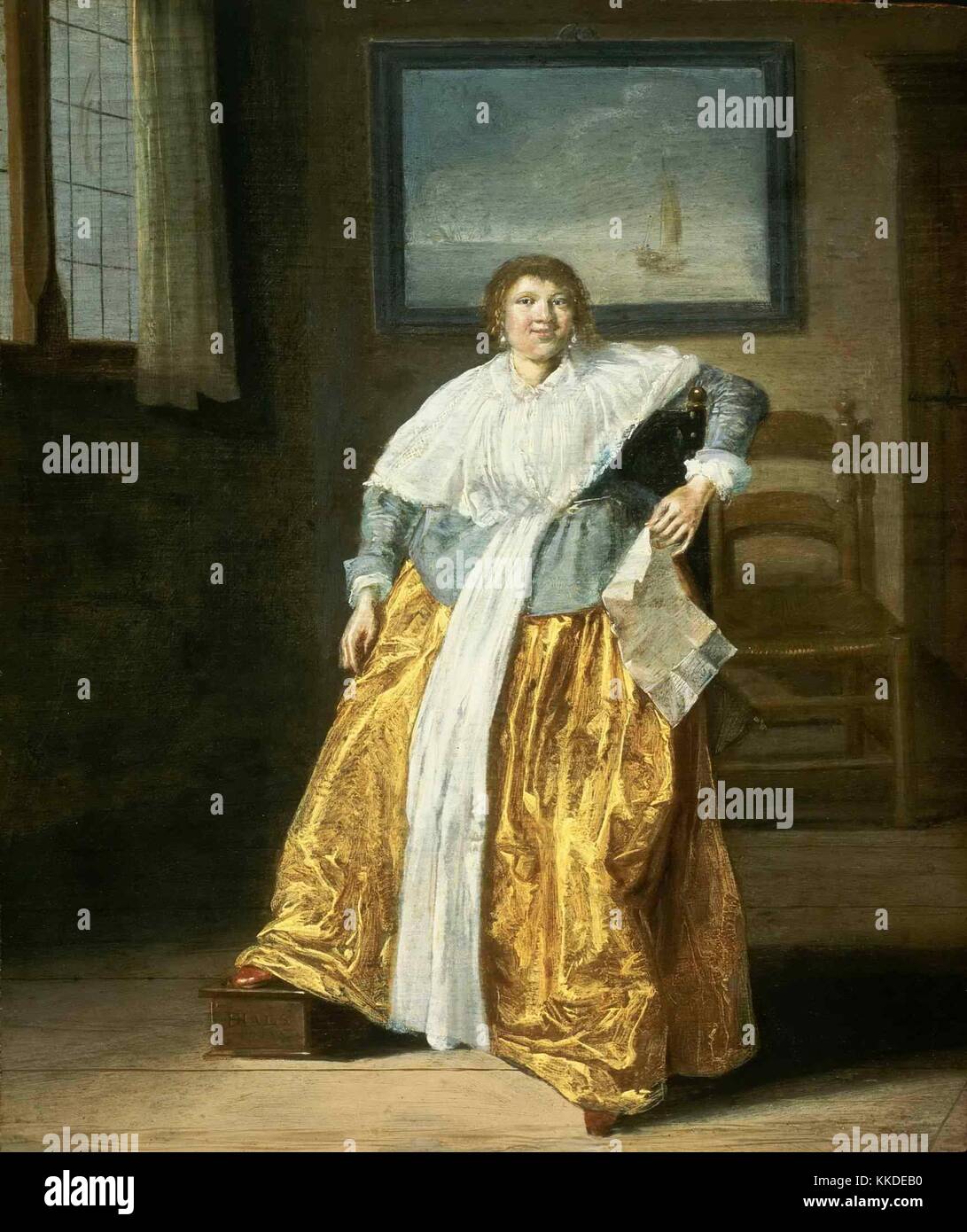 An old vintage portrait painting Stock Photo - Alamy