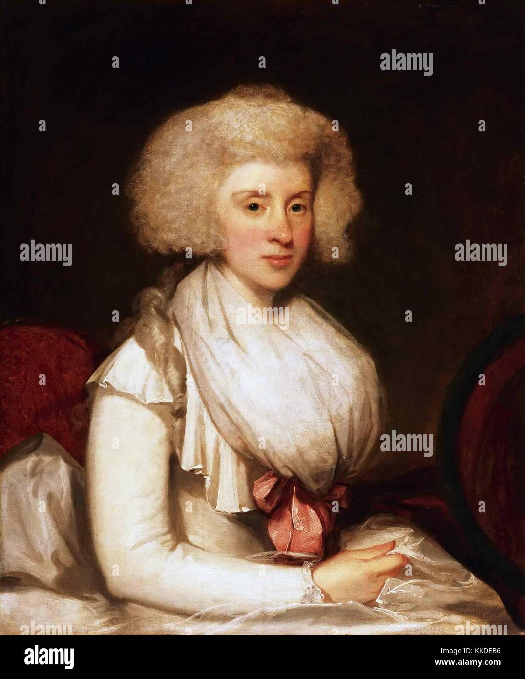 An old vintage portrait painting Stock Photo - Alamy