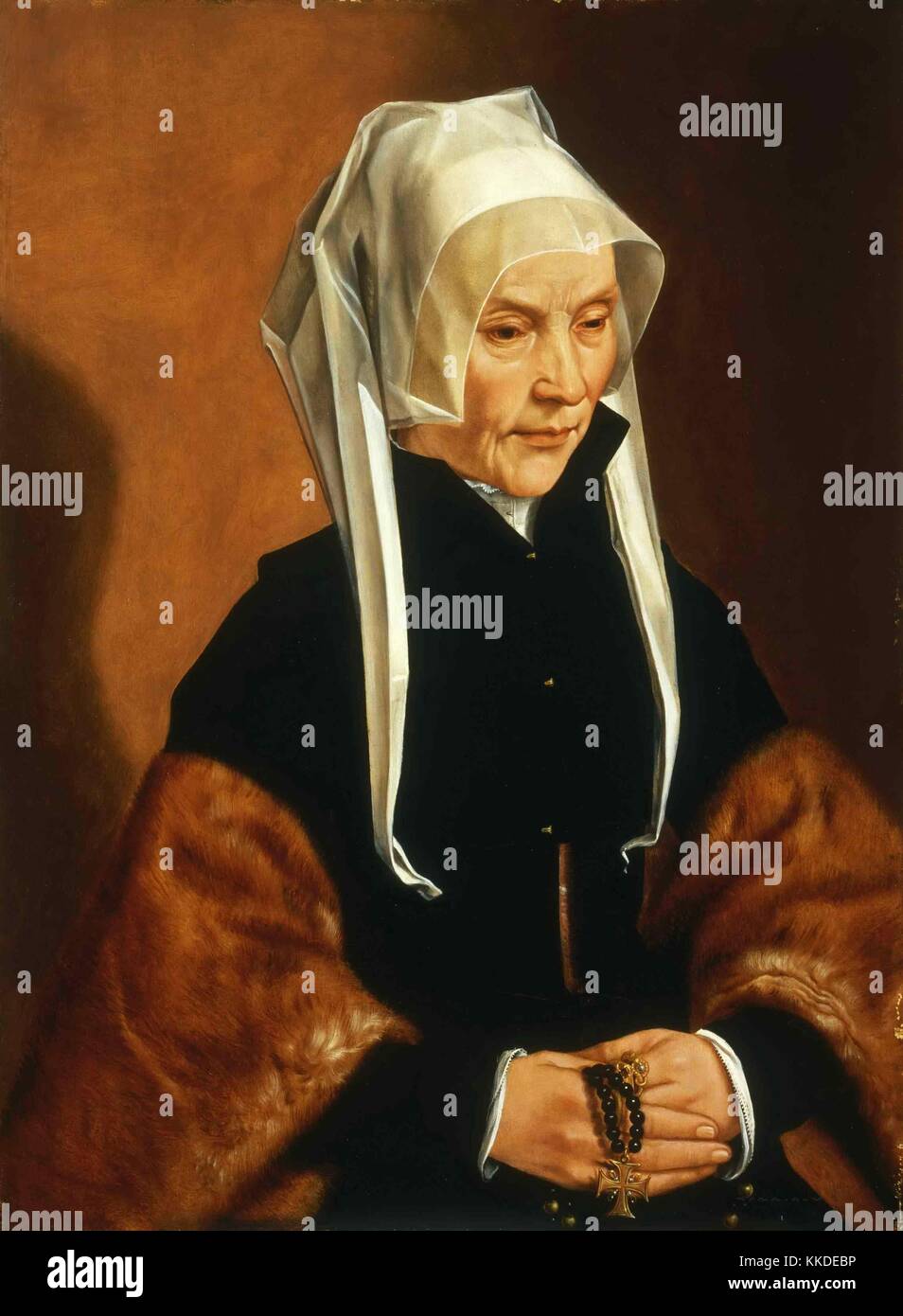 An old vintage portrait painting Stock Photo - Alamy